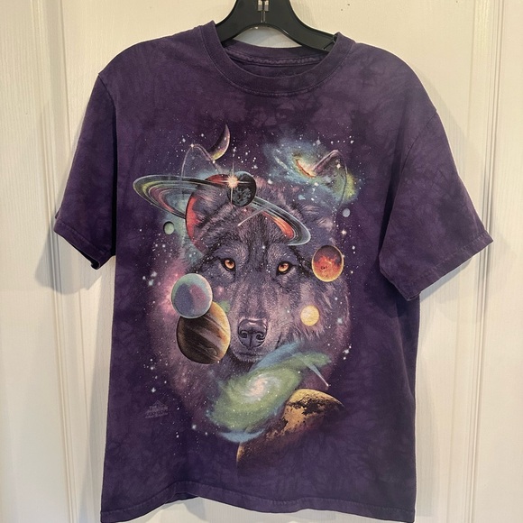 The Mountain | Shirts | The Mountain Purple Wolf Of The Cosmos Tshirt ...